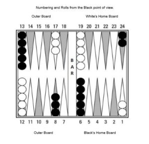 Playing Guide: Backgammon Board set up. - Deluxe Backgammon