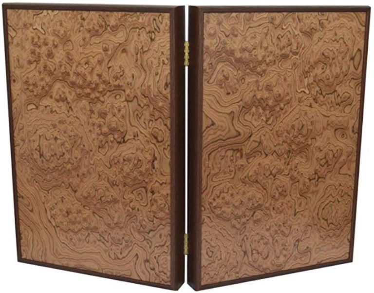 Manopoulos Walnut Root Backgammon Set - Deluxe Backgammon