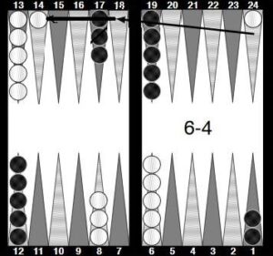 Backgammon, the 6-4 opening move - Deluxe Backgammon